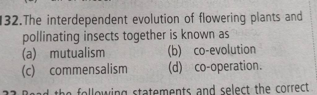 The interdependent evolution of flowering plants and pollinating insects