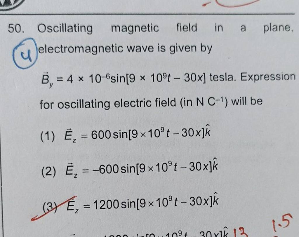 50. Oscillating magnetic field in a plane, | Filo