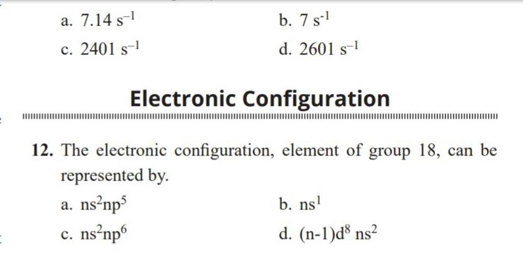 Electronic Configuration แแแแแแแแแแแ 12. The electronic configuration, e..