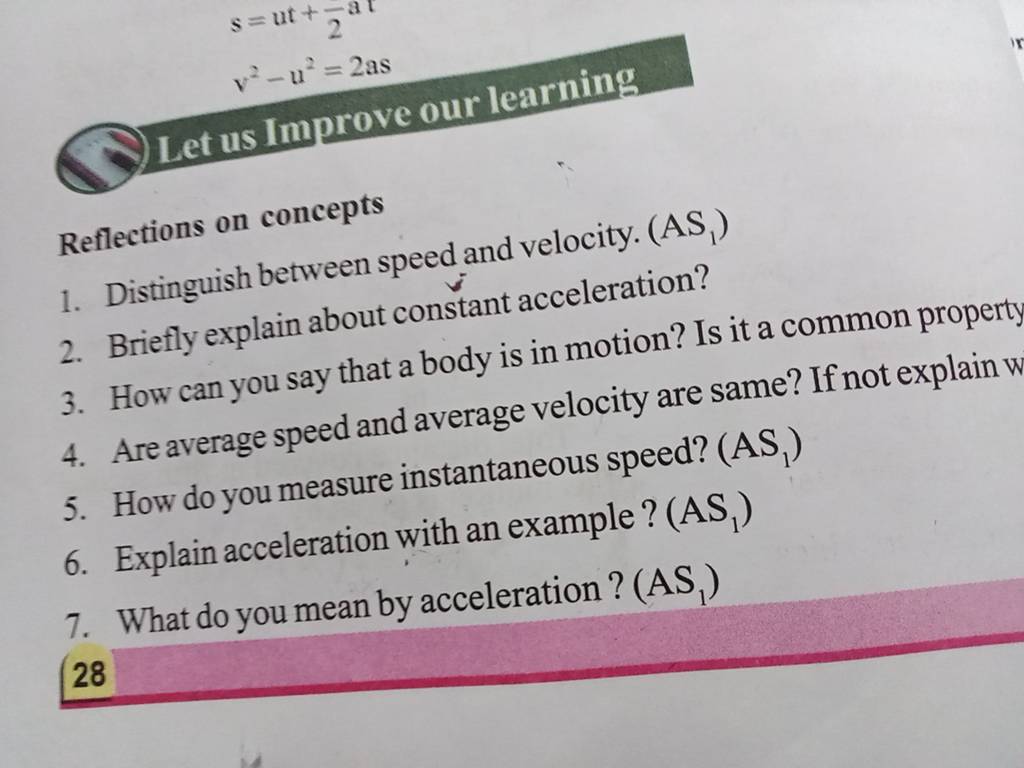 Let us Improve ve our learning | Filo