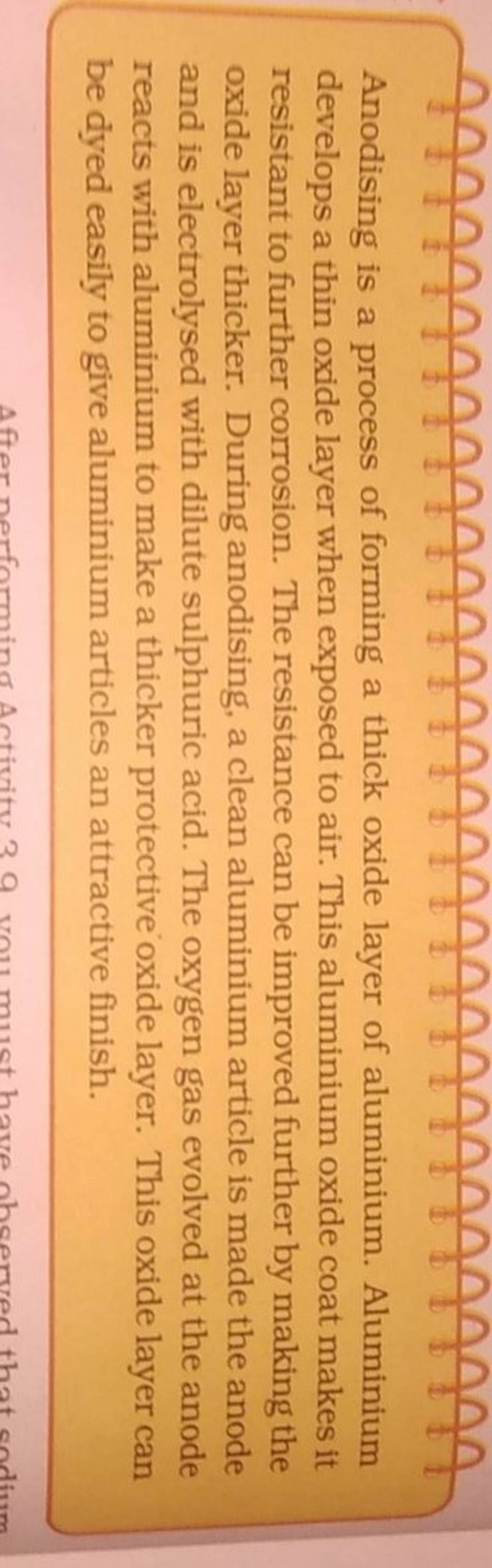 Anodising is a process of forming a thick oxide layer of aluminium. Alumi..