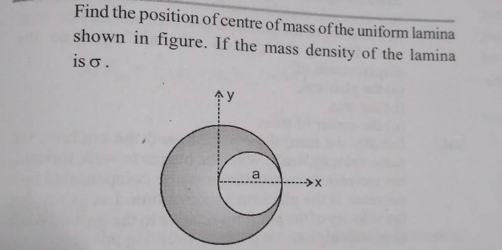 Find the position of centre of mass of the uniform lamina shown in figure..