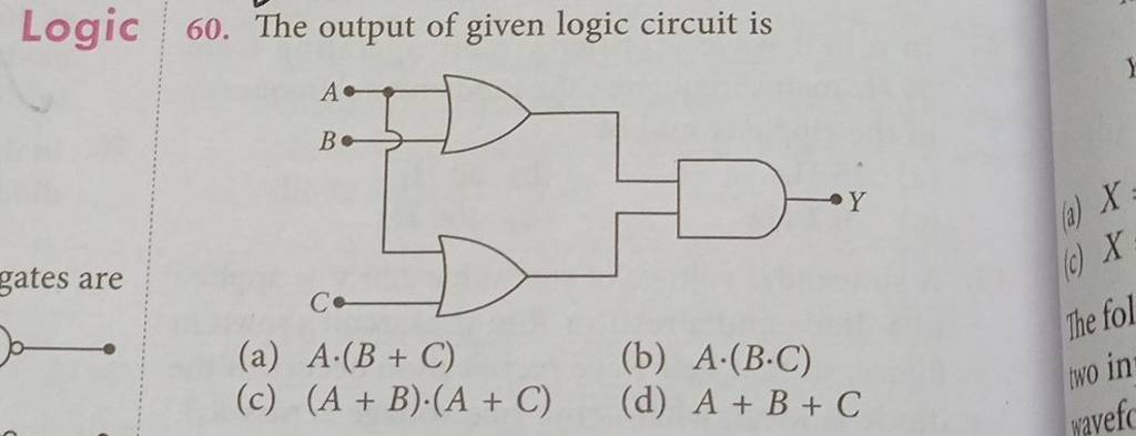 Logic 60 The Output Of Given Logic Circuit Is Filo