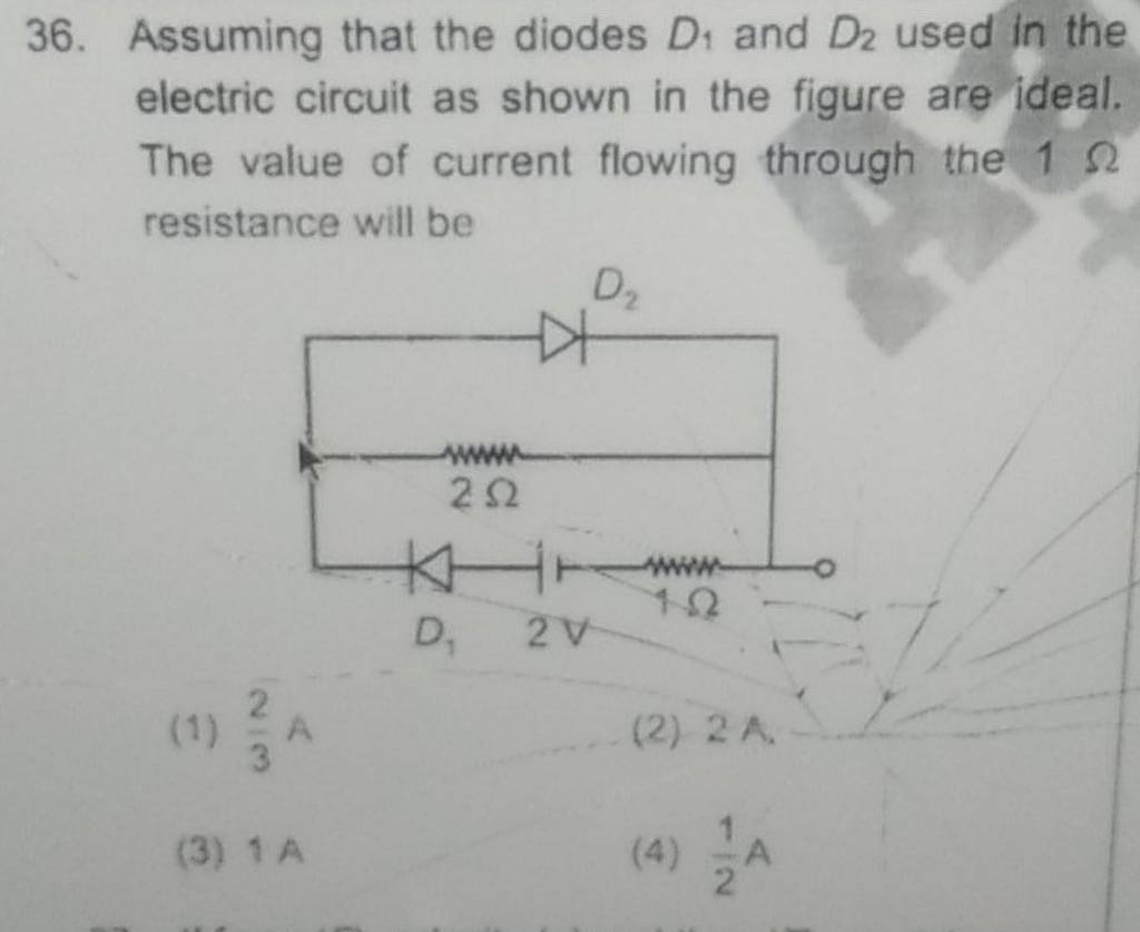 Assuming that the diodes D1 and D2 used in the electric circuit as show..