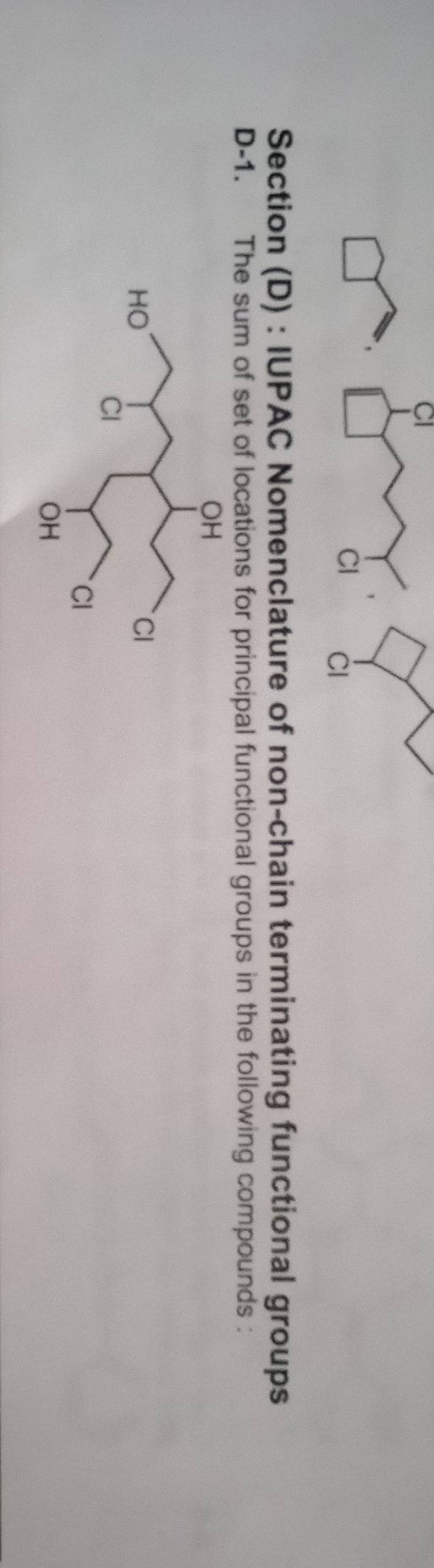 Section D Iupac Nomenclature Of Non Chain Terminating Functional Grou