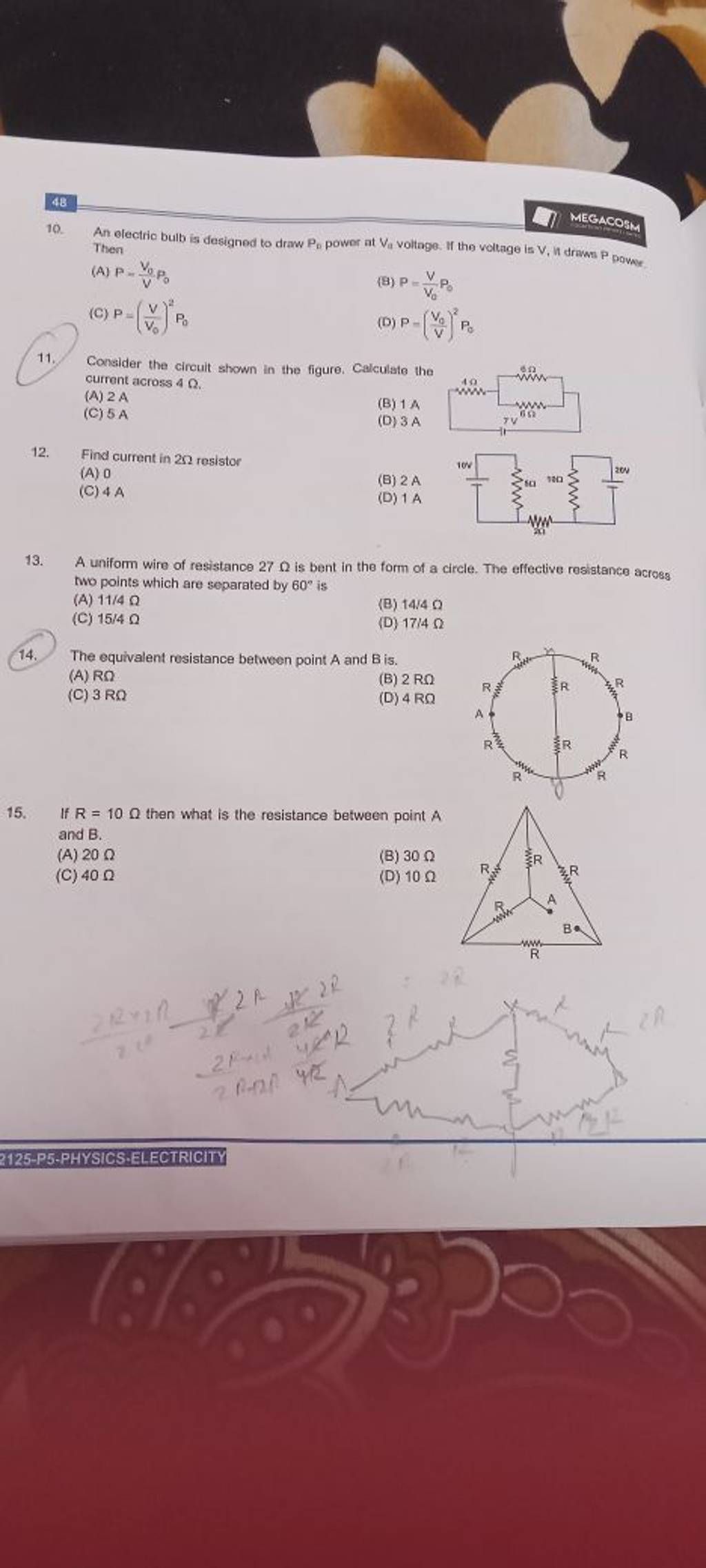 Consider The Circuit Shown In The Figure Calculate The Current Across 4Ω