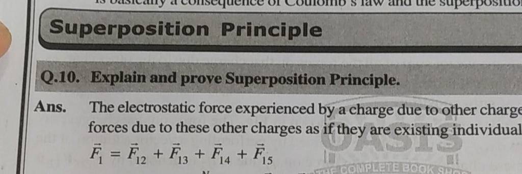 Superposition principle Q.10. Explain and prove Superposition Principle.