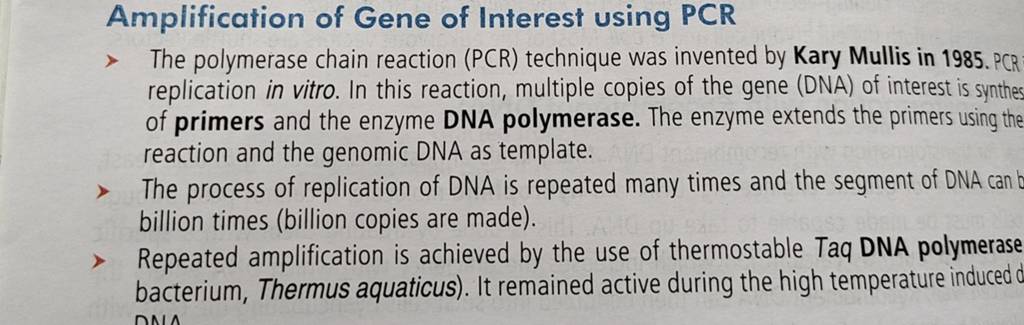 Amplification of Gene of Interest using PCR > The polymerase chain reacti..