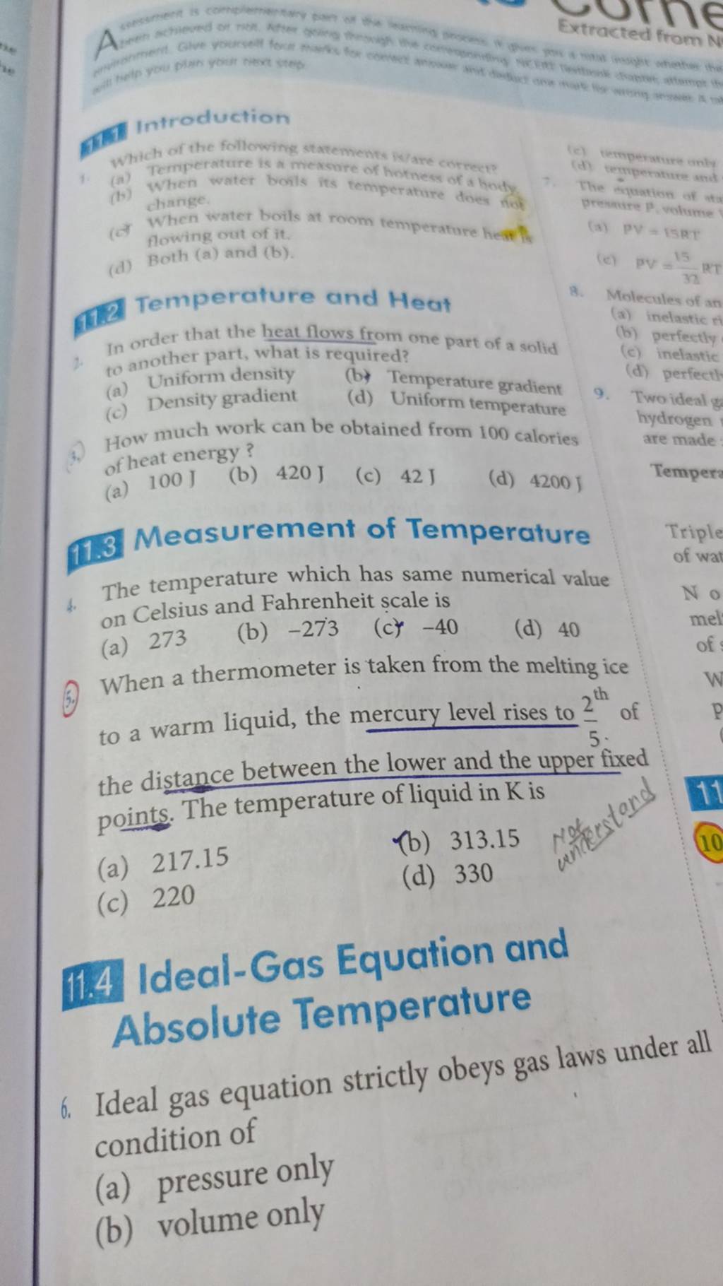 11.4 Ideal-Gas Equation and Absolute Temperature 6. Ideal gas equation st..