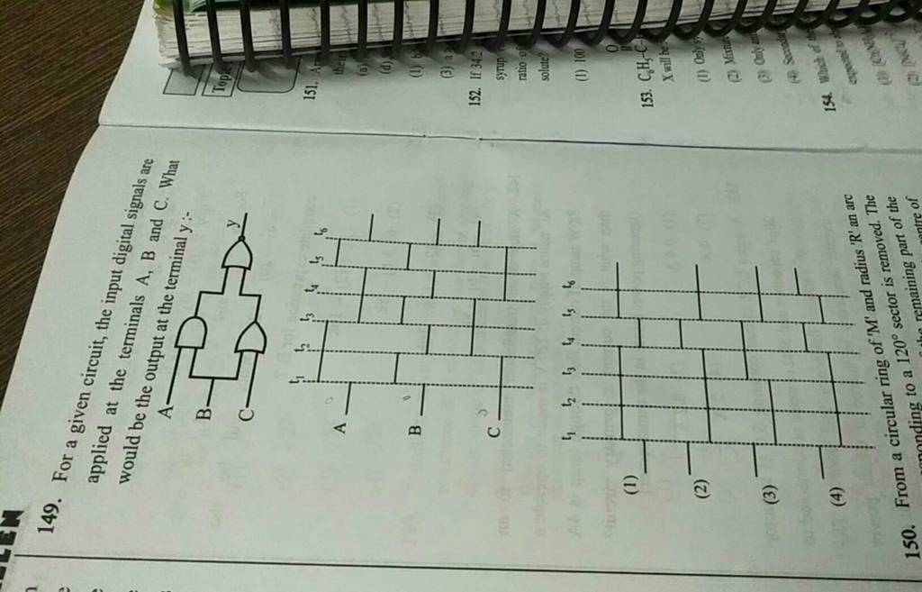 149. For a given circuit, the input digital signals are applied at the te..
