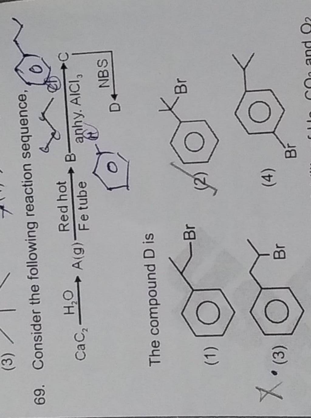 Consider the following reaction sequence, The compound D is | Filo