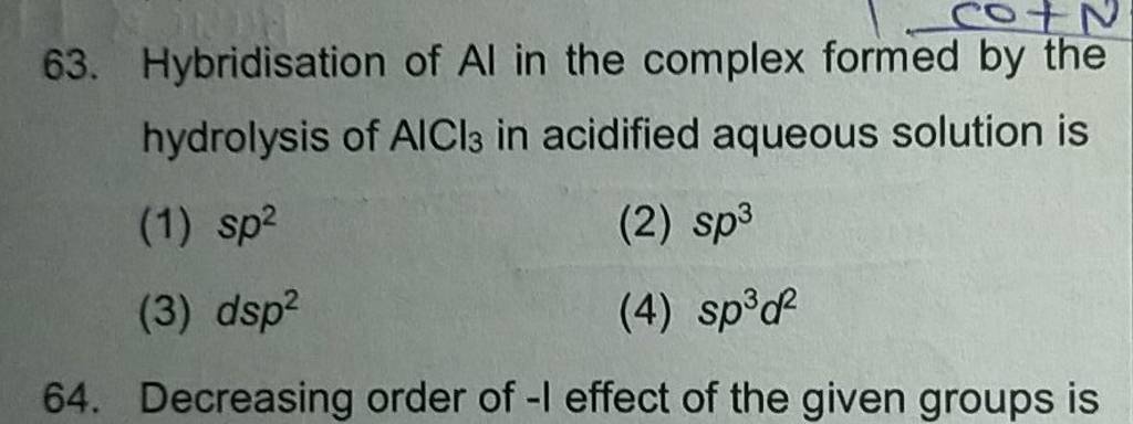 Hybridisation of Al in the complex formed by the hydrolysis of AlCl3 in
