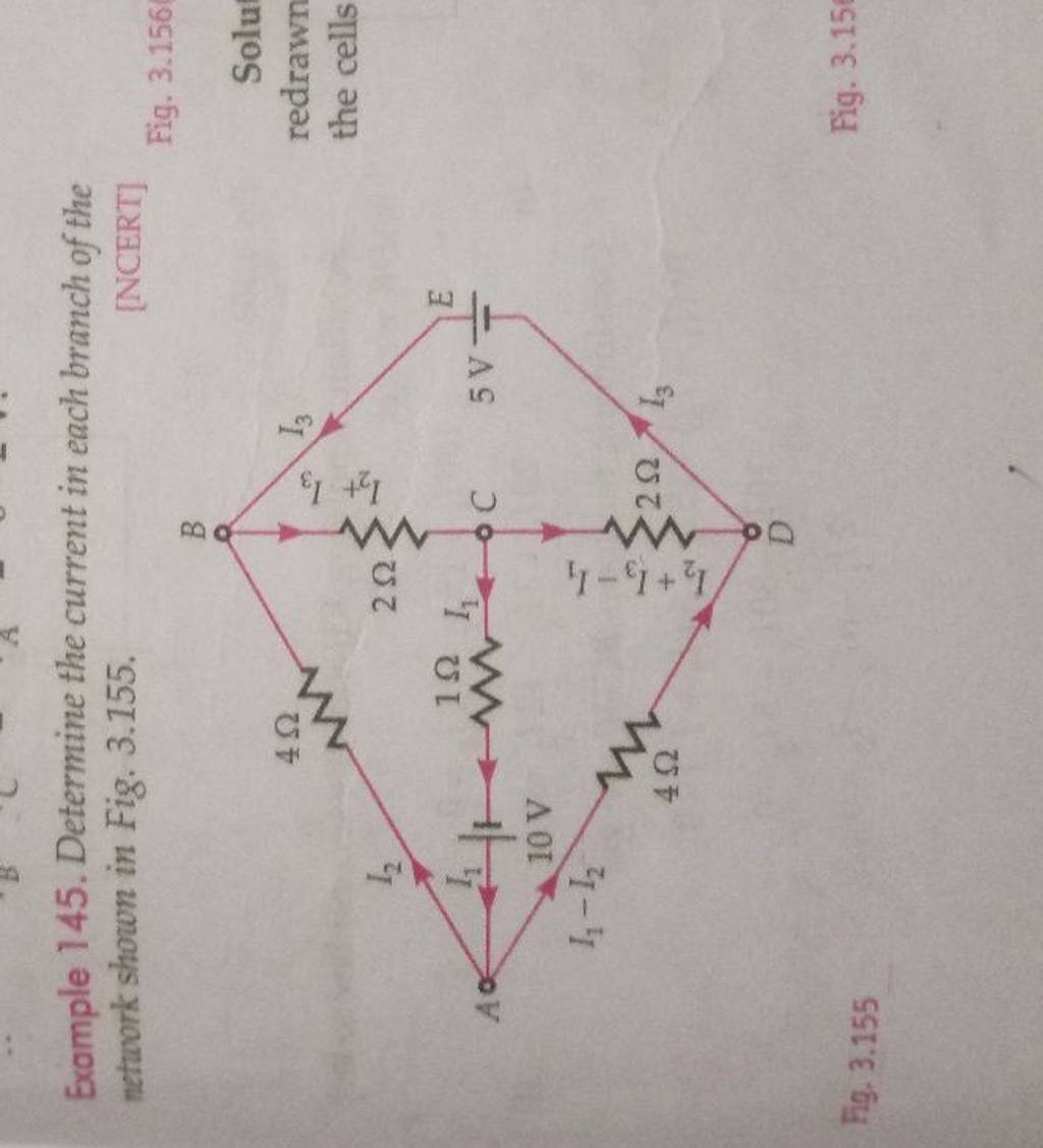 Exomple 145. Determine the current in each branch of the network shown in..