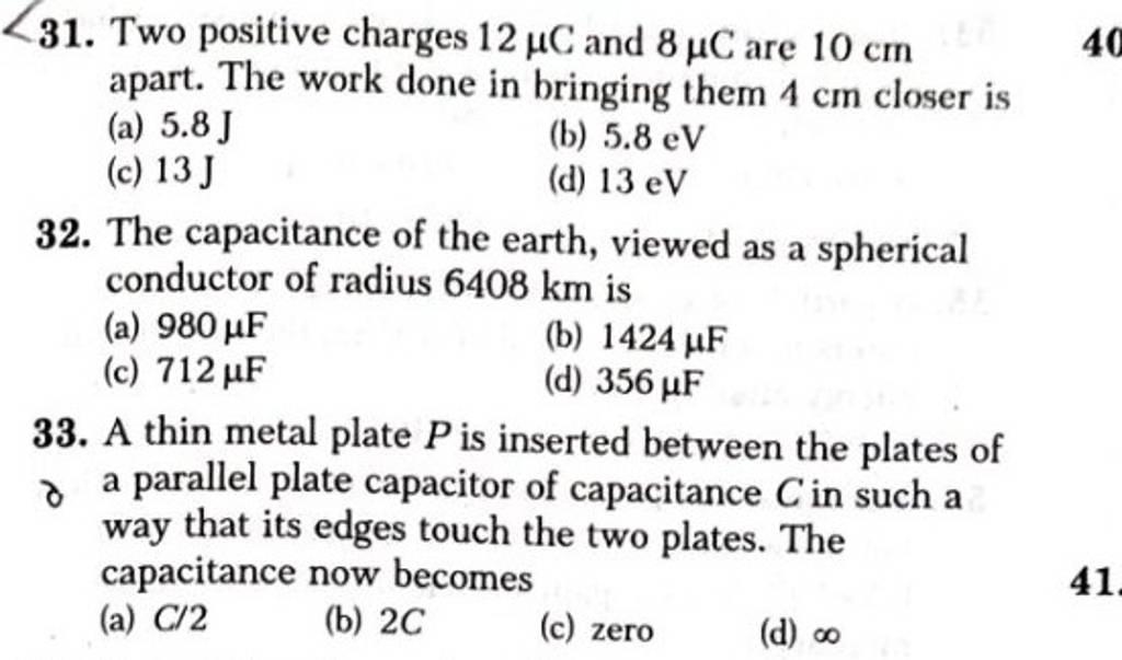 The capacitance of the earth, viewed as a spherical conductor of radius 6..