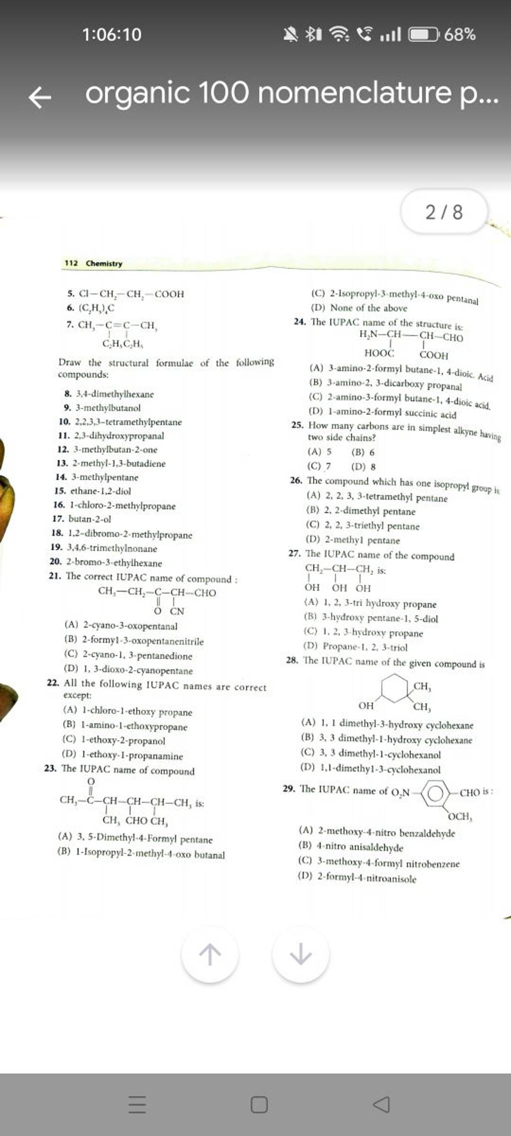 The IUPAC name of compound The IUPAC name of O2 N | Filo The IUPAC name of compound The IUPAC name of O2 N | Filo