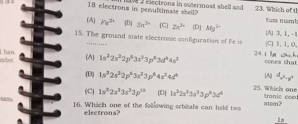 18 electrons in penultimate shell? | Filo