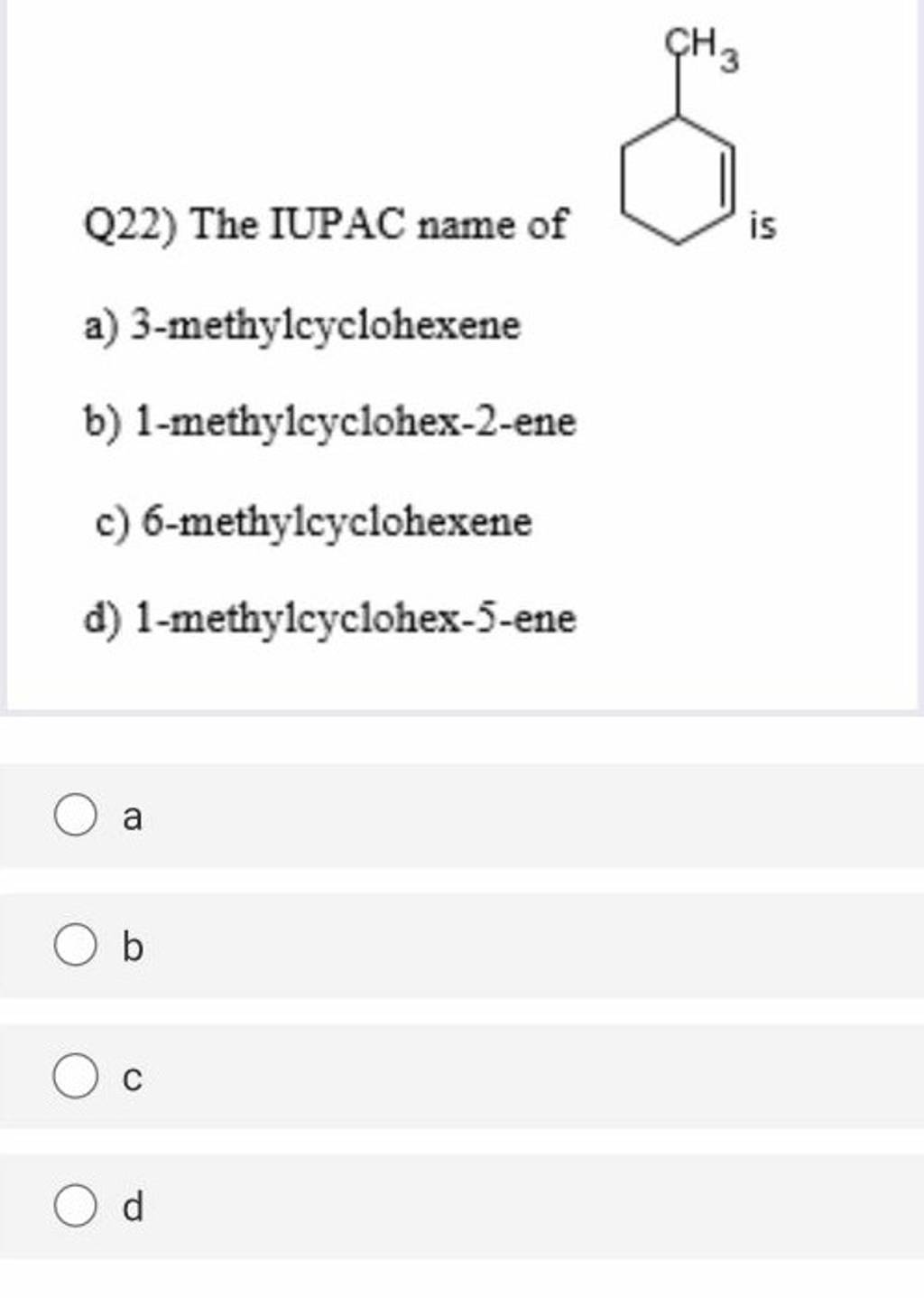Q22) The IUPAC name of is | Filo
