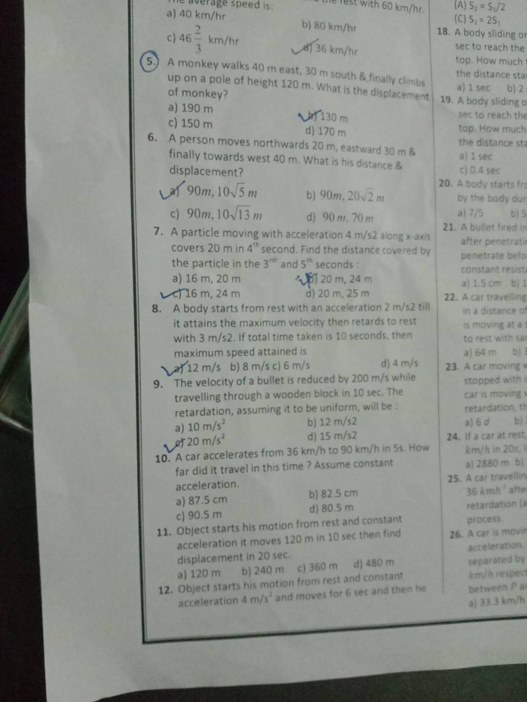 Object Starts His Motion From Rest And Constant Acceleration 4 M S2 And M