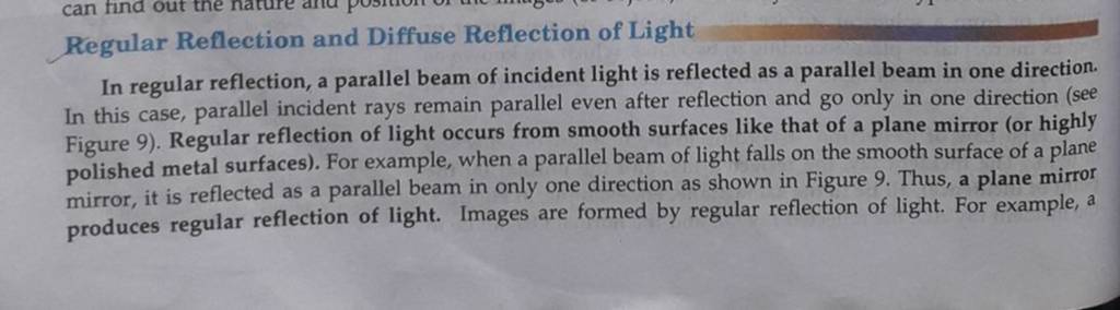 Regular Reflection and Diffuse Reflection of Light In regular reflection,..