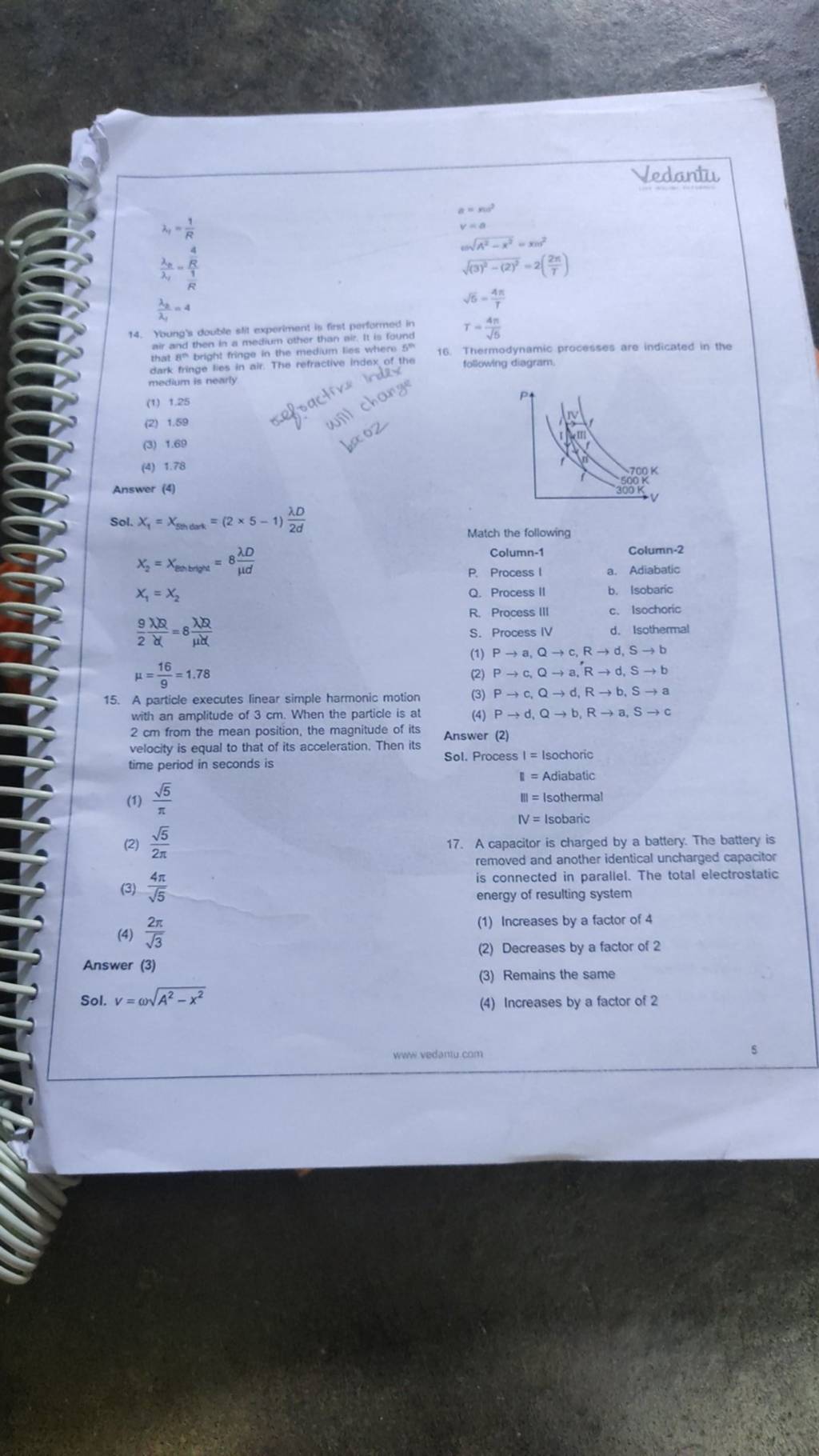 Answer (4) Sol. x1 =xsendonk =(2×5−1)2dλD x2 =xenonge =8μdλD x1 =x2 x..