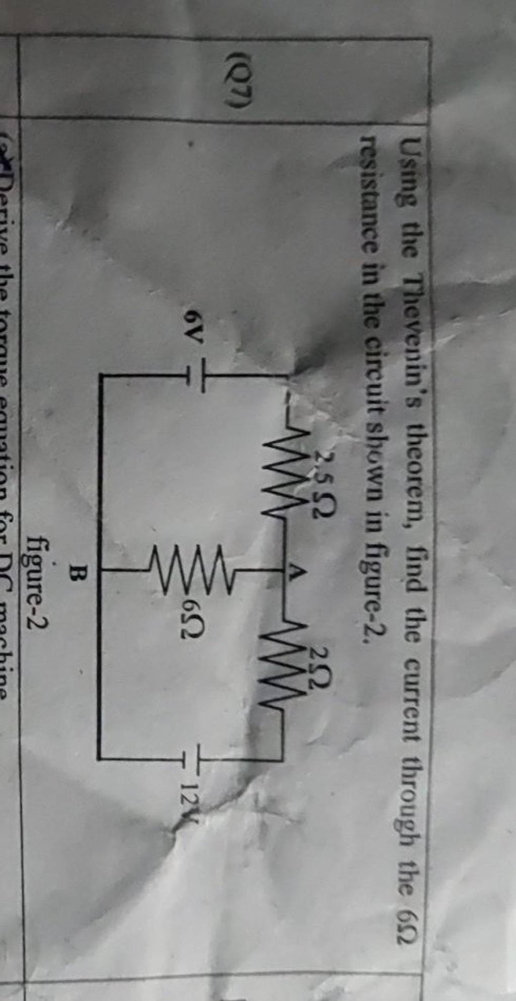 Using The Thevenins Theorem Find The Current Through The 6Ω Resistance