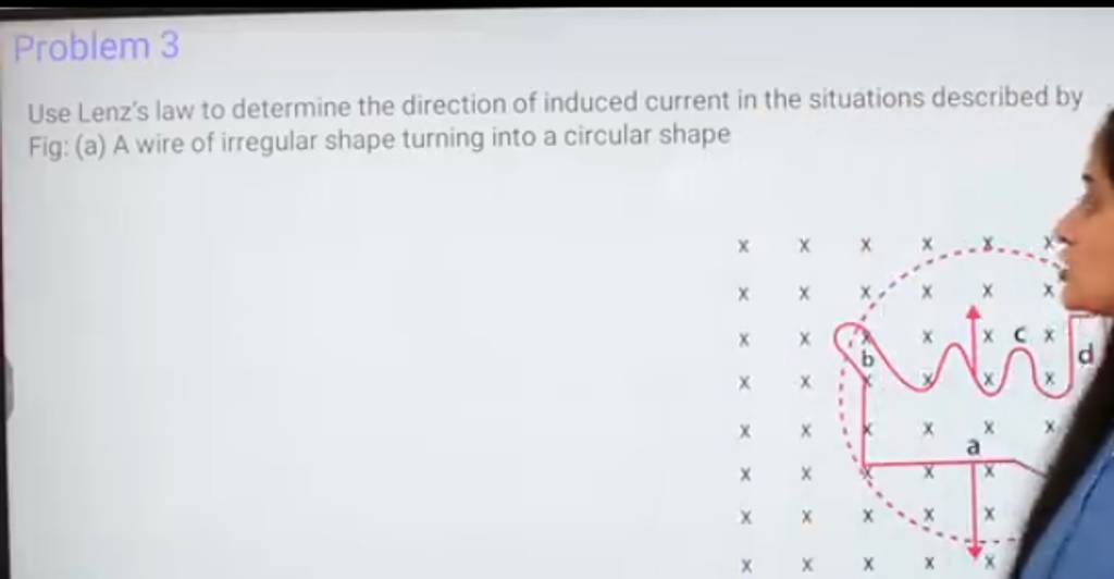 Problem 3 Use Lenz's law to determine the direction of induced current in..