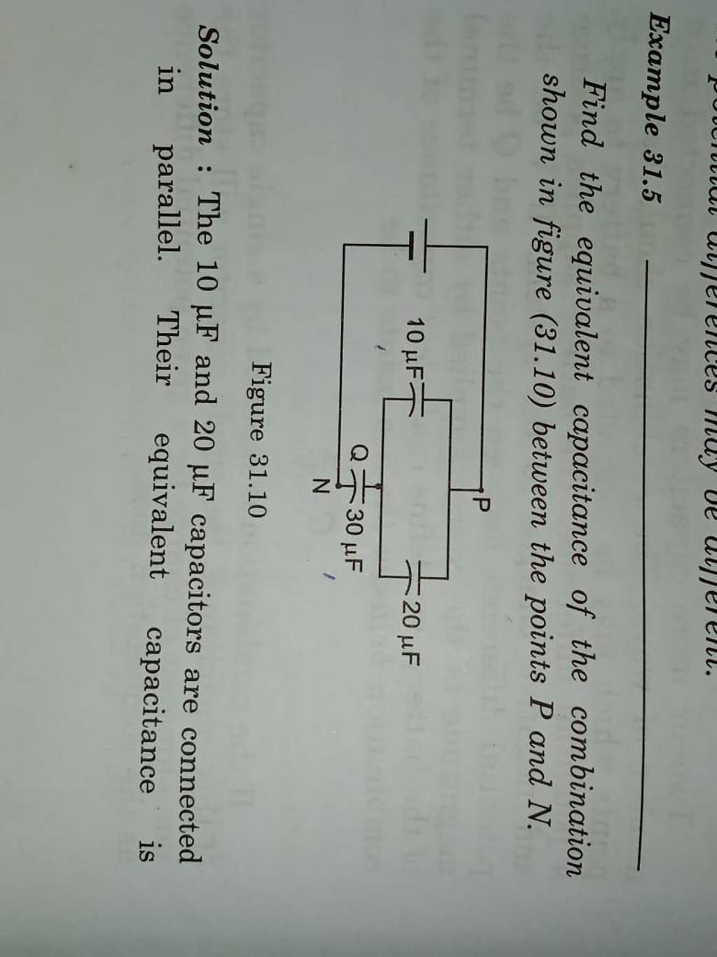 Example 31.5 Find the equivalent capacitance of the combination shown in Example 31.5 Find the equivalent capacitance of the combination shown in