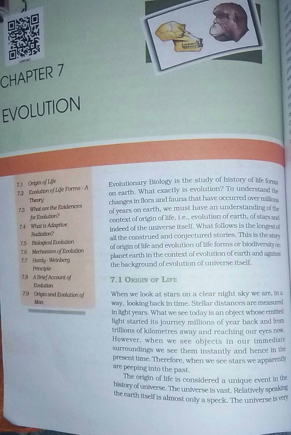 7.1 Origin of Life Evolutionary Biology is the study of history of life f..