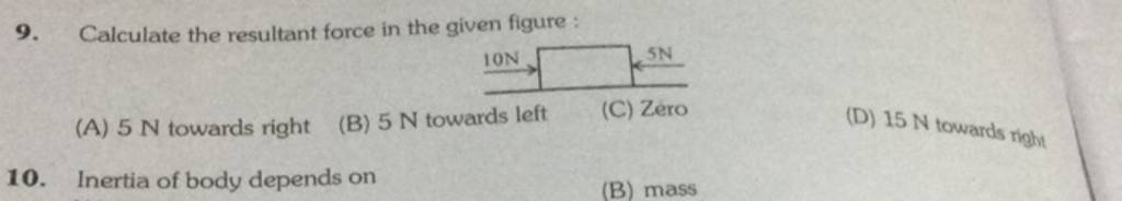Calculate the resultant force in the given figure: | Filo