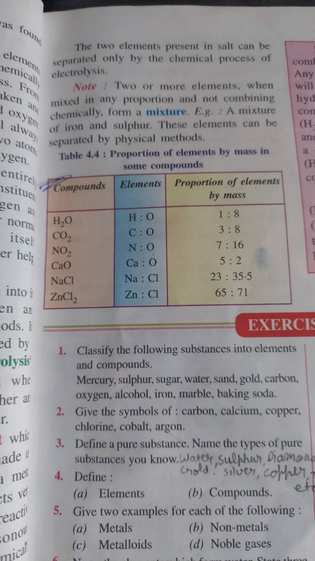 Classify The Following Substances Into Elements And Compounds Mercury S
