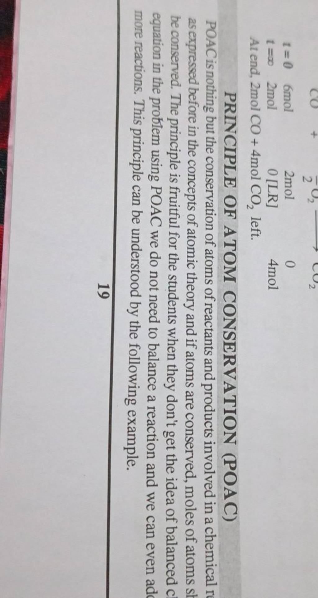 PRINCIPLE OF ATOM CONSERVATION (POAC) POAC is nothing but the conservatio..