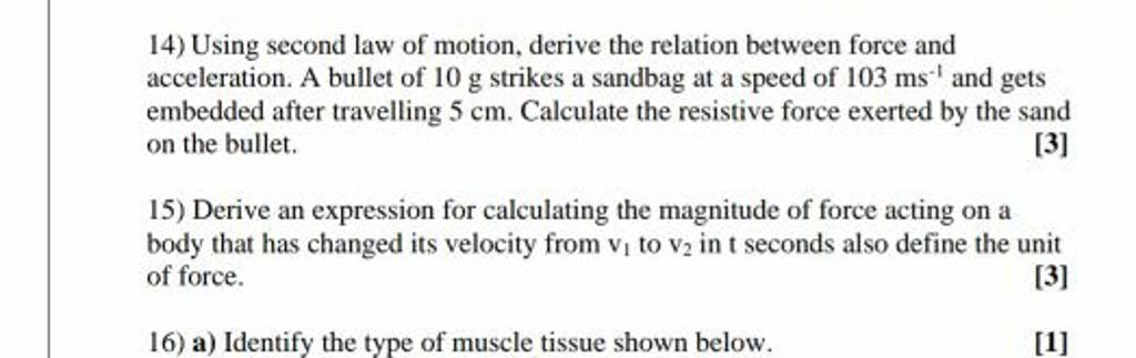 14 Using Second Law Of Motion Derive The Relation Between Force And Acc