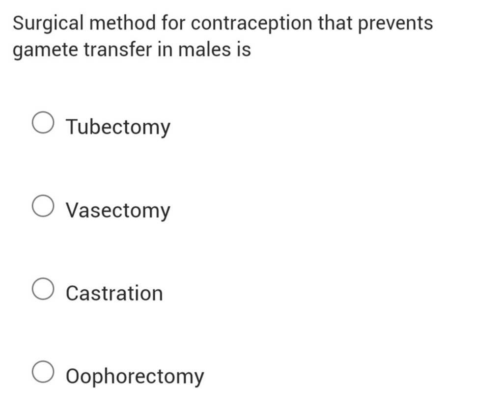 Surgical Method For Contraception That Prevents Gamete Transfer In Males