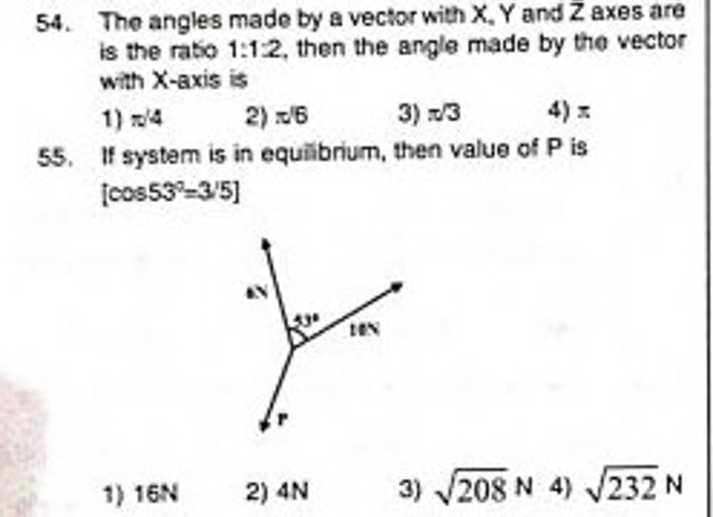 The angles made by a vector with X0 Y and Z axes are is the ratio 1:1:2,