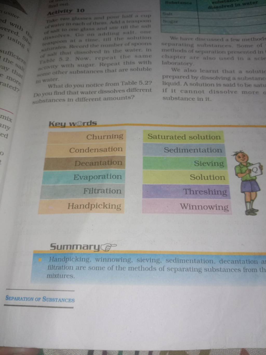 SUmmary Handpicking, winnowing, sieving, sedimentation, decantation al fi..