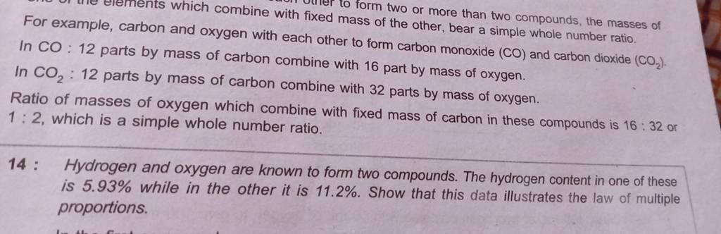 Of The Other Bear A Simple Whole Number Ratio In CO 12 Parts By Mass O of-the-other-bear-a-simple-whole-number-ratio-in-co-12-parts-by-mass-o