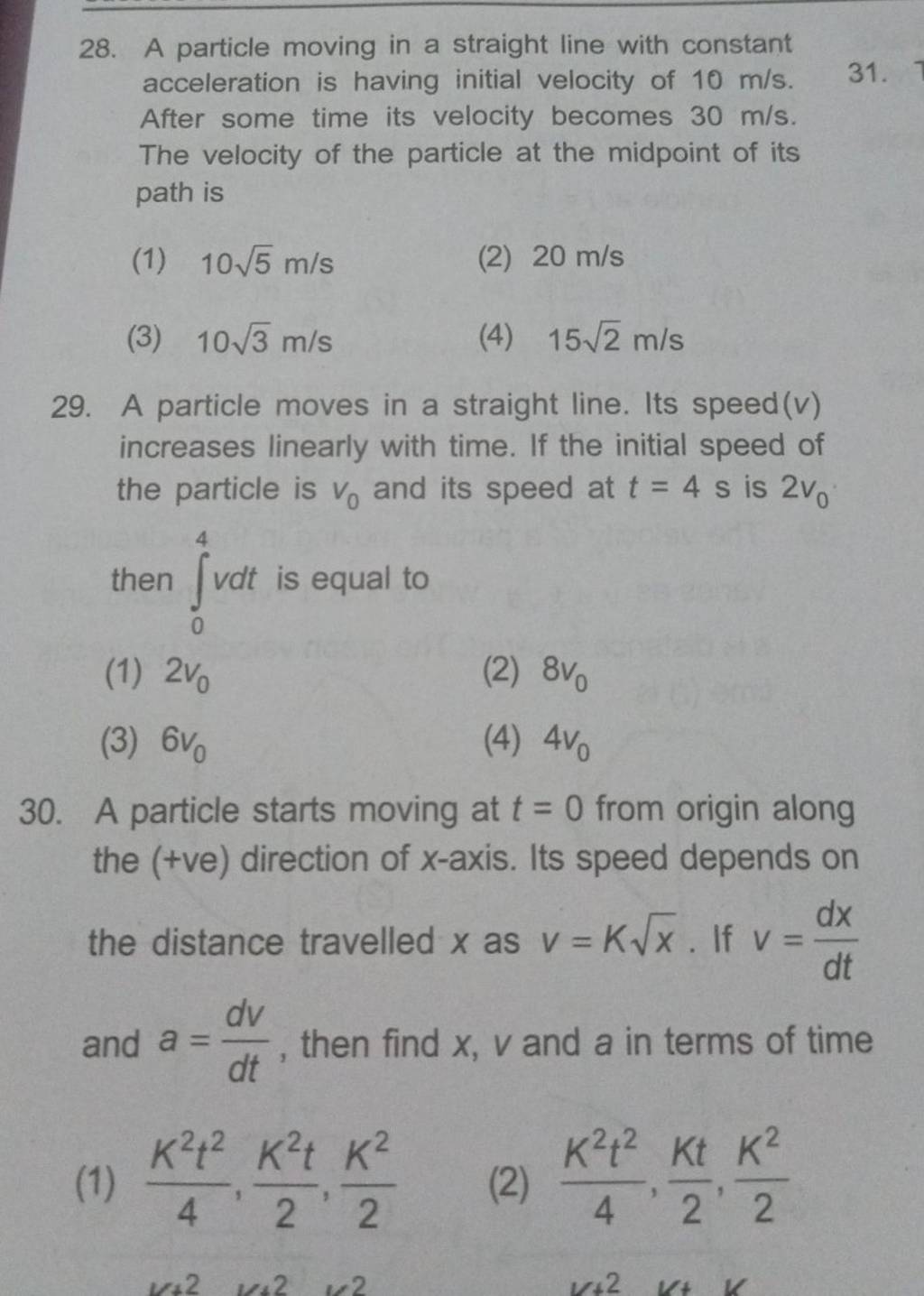A particle moving in a straight line with constant acceleration is having..