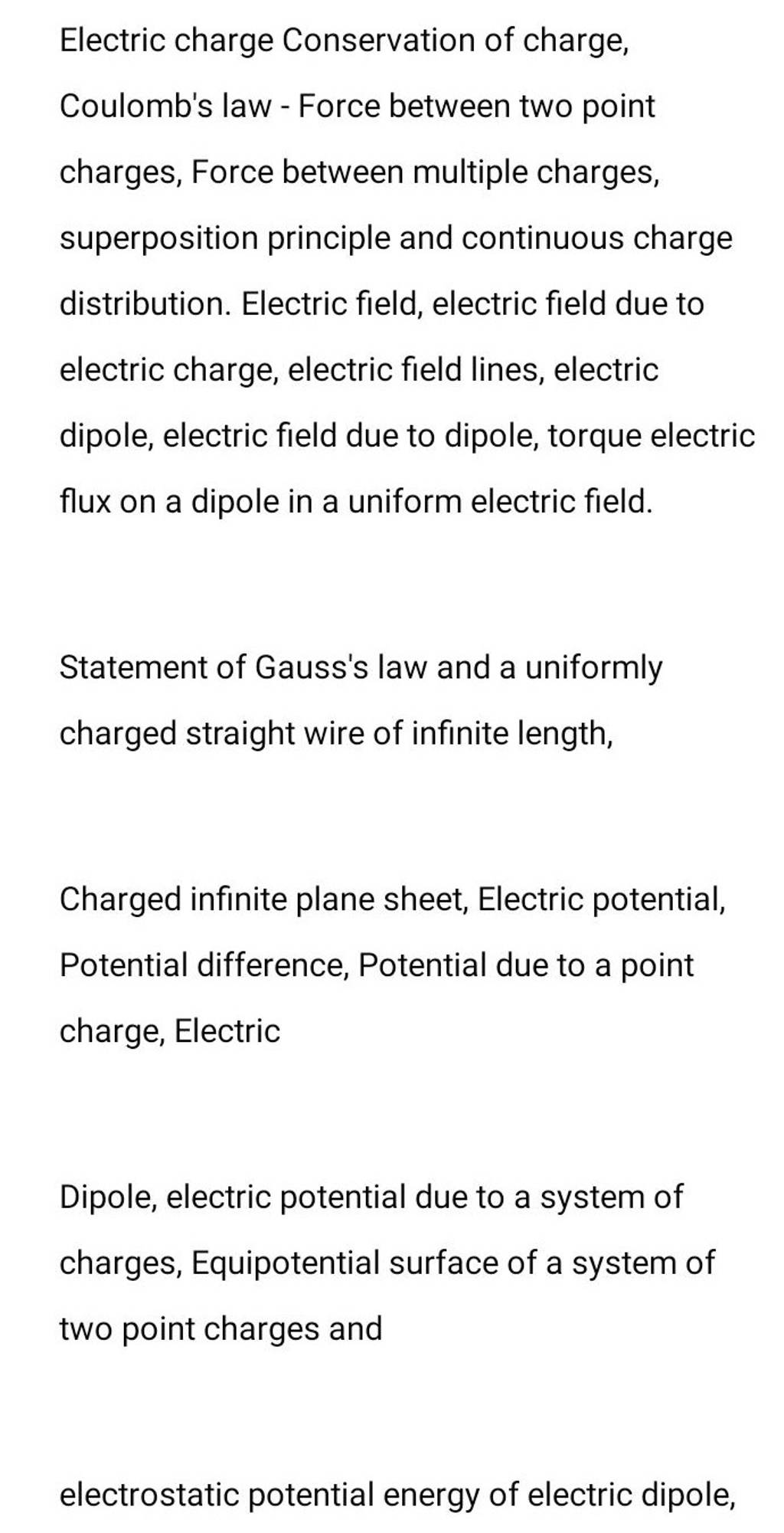 Electric charge Conservation of charge, Coulomb's law - Force between two..