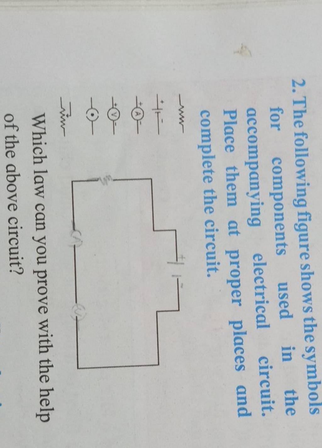 2. The following figure shows the symbols for components used in the acco..