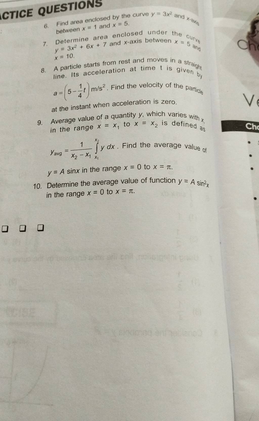 6. Find area enclosed by the curve y=3x2 and x andor between x=1 and x=5... 6. Find area enclosed by the curve y=3x2 and x andor between x=1 and x=5...