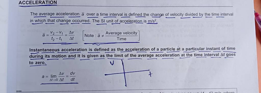 Instantaneous Acceleration Formula