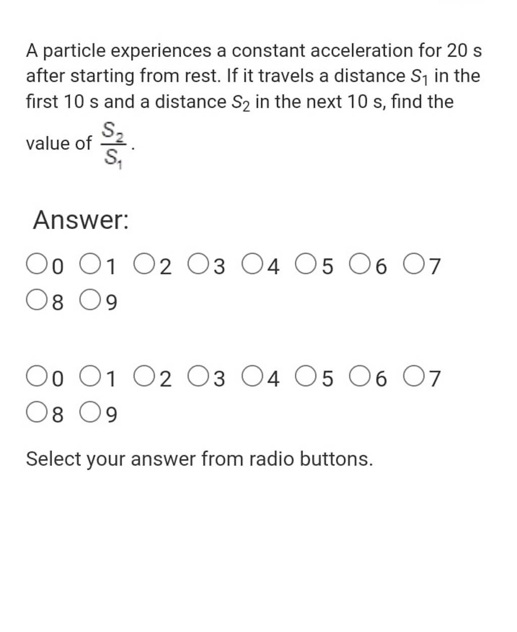 A Particle Experiences A Constant Acceleration For 20 S After Starting Fr