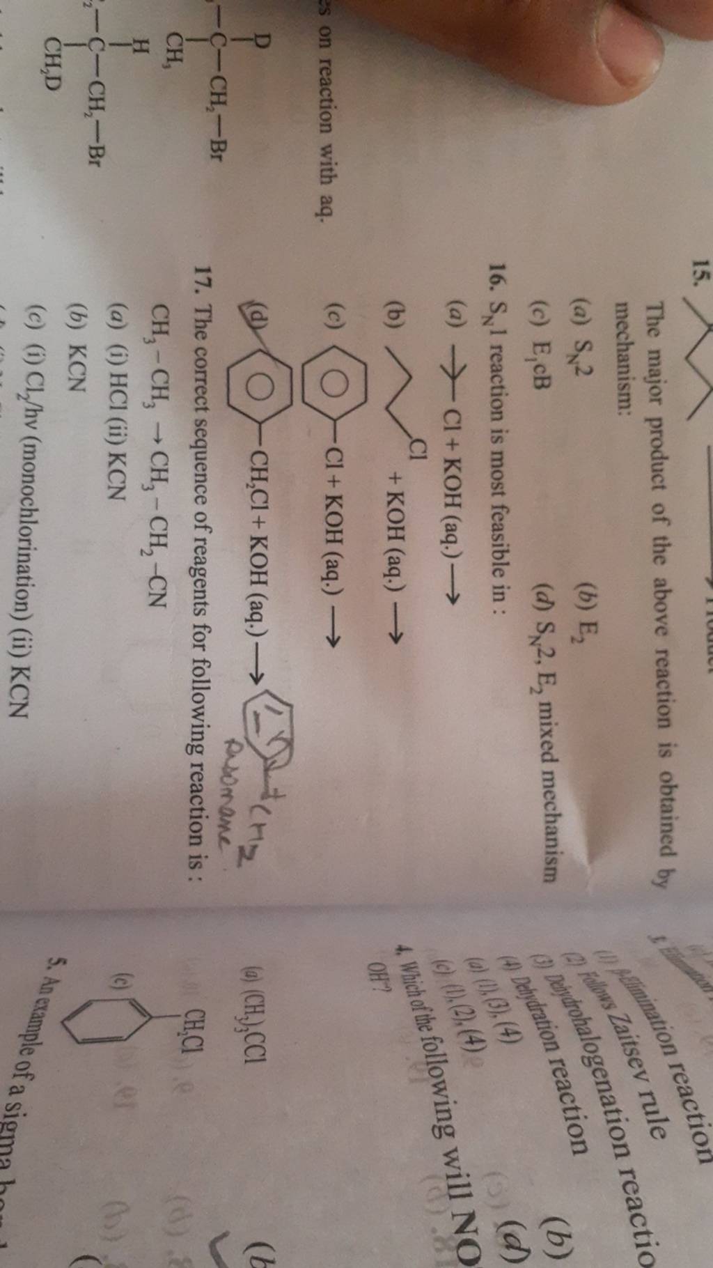 The correct sequence of reagents for following reaction is : HCH3 −CH3 →C..