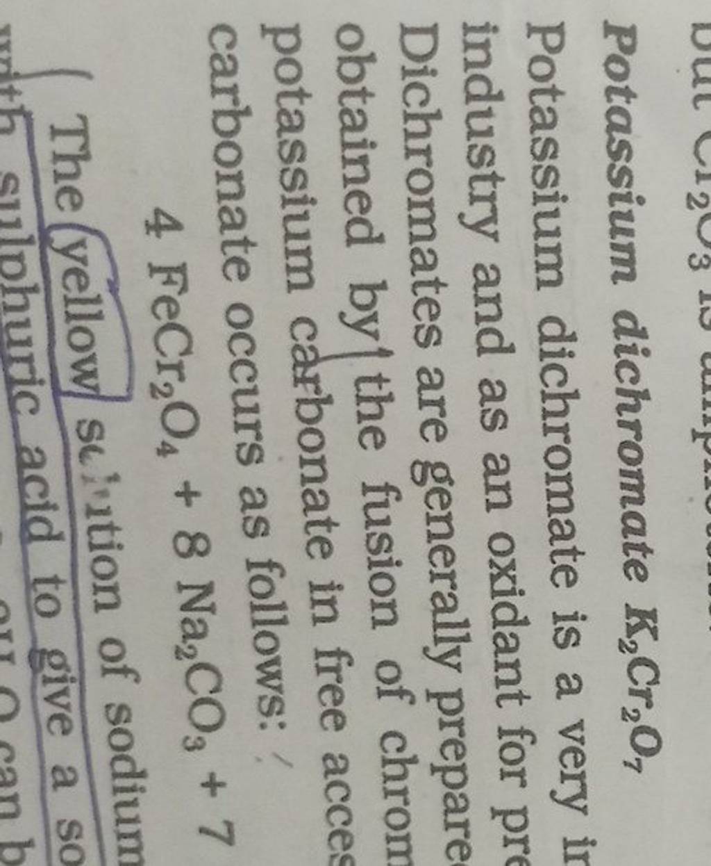 Potassium Dichromate Paper