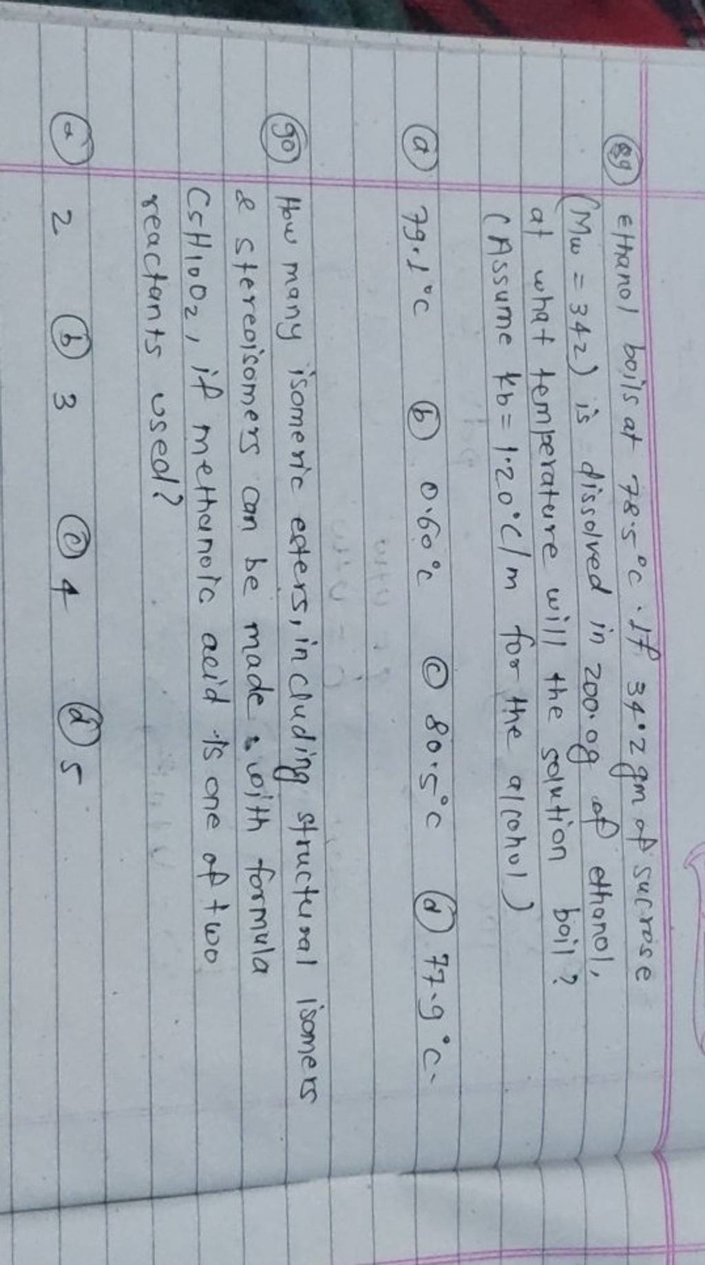 How many isomeric esters, including structural isomers a sterejisomers c..
