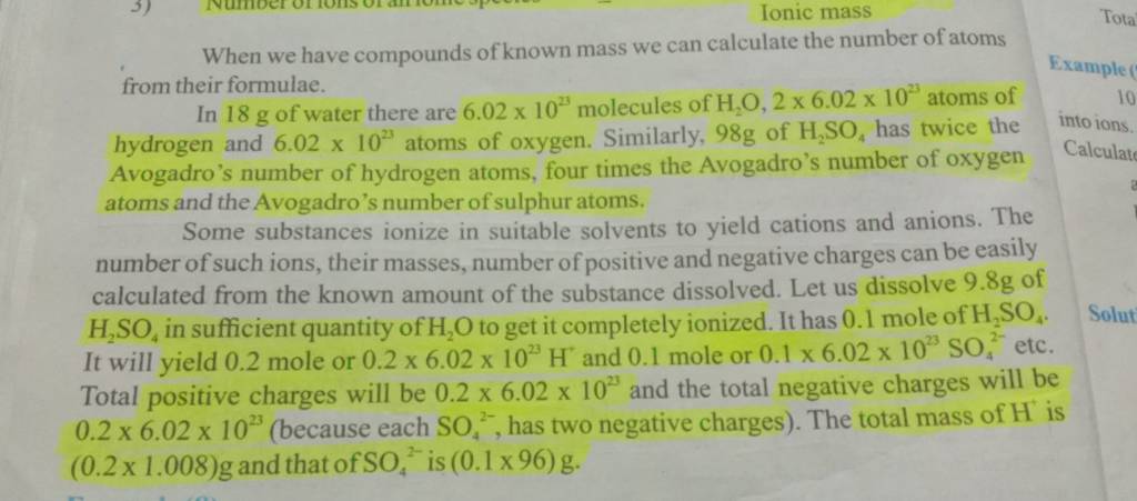 Ionic mass When we have compounds of known mass we can calculate the numb..