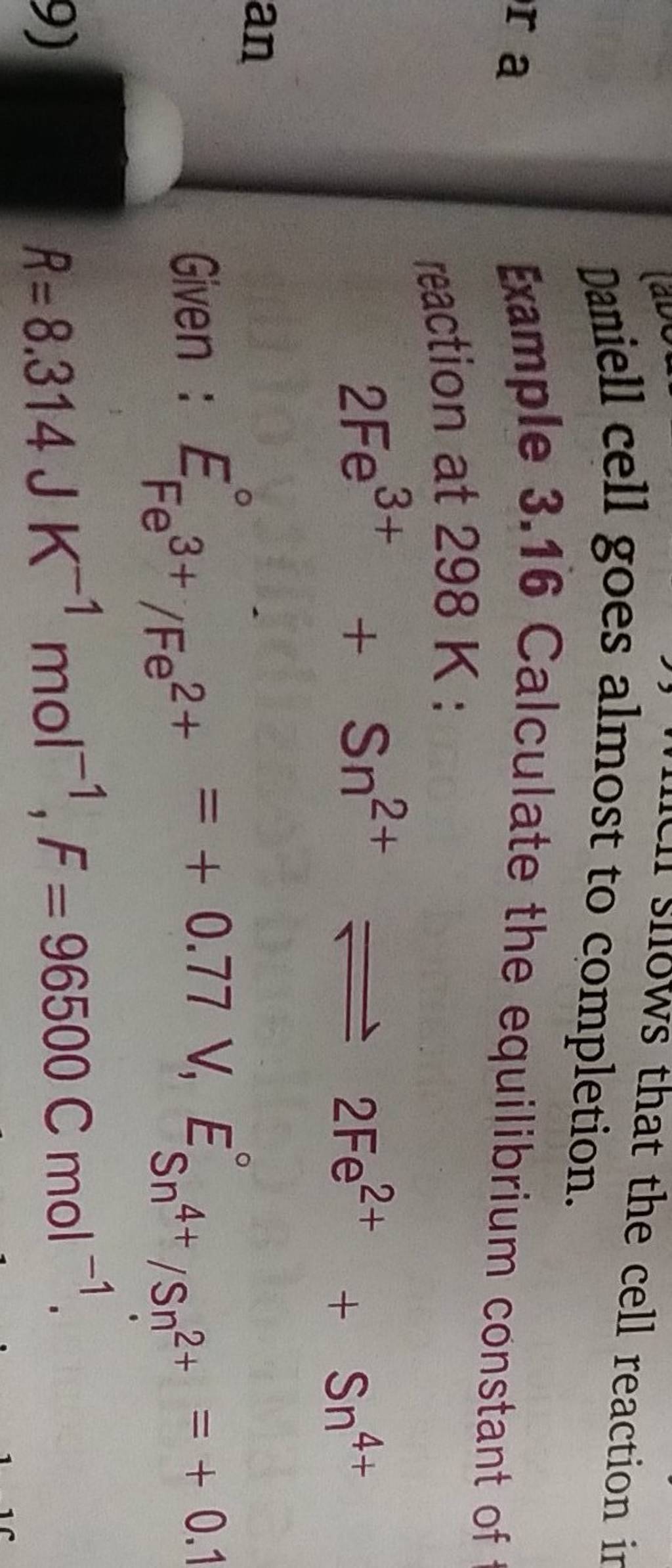 Daniell cell goes almost to completion. | Filo