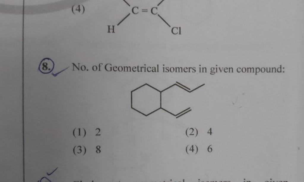 No Of Geometrical Isomers In Given Compound Filo