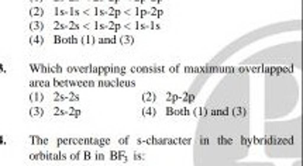 Which Overlapping Coasist Of Maximum Overlapped Area Between Nucleus