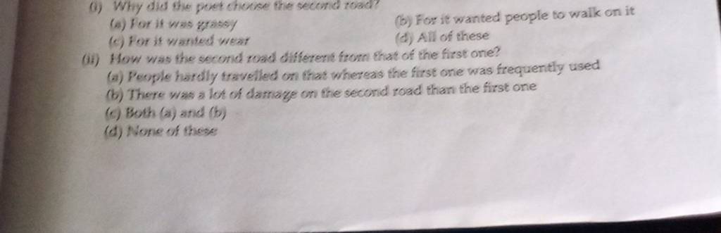 How was the second road different from that of the first one? | Filo